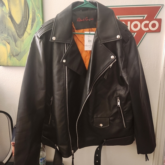 Robert Graham | Jackets & Coats | Robert Graham Black Leather Racer ...